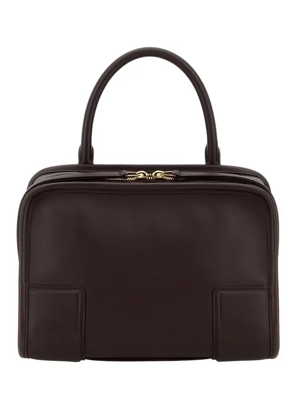 Loewe Dark Leather Small Amazona Handbag - Brown