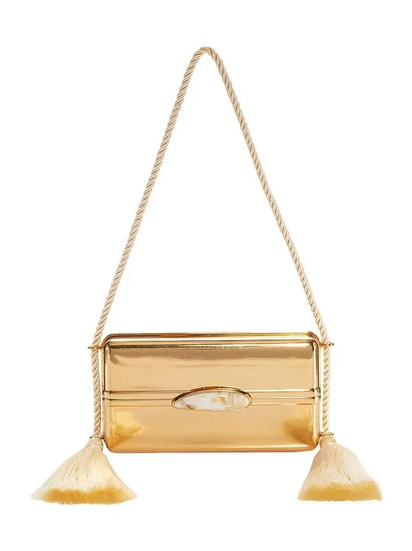 Simkhai Roma Leather & Aluminum Shoulder Bag - Gold