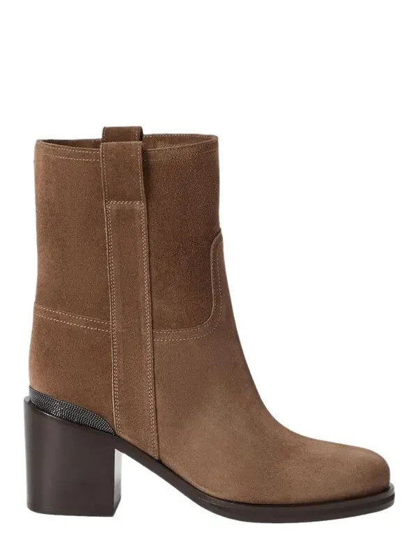 Brunello Cucinelli Leather Ankle Boots - Brown