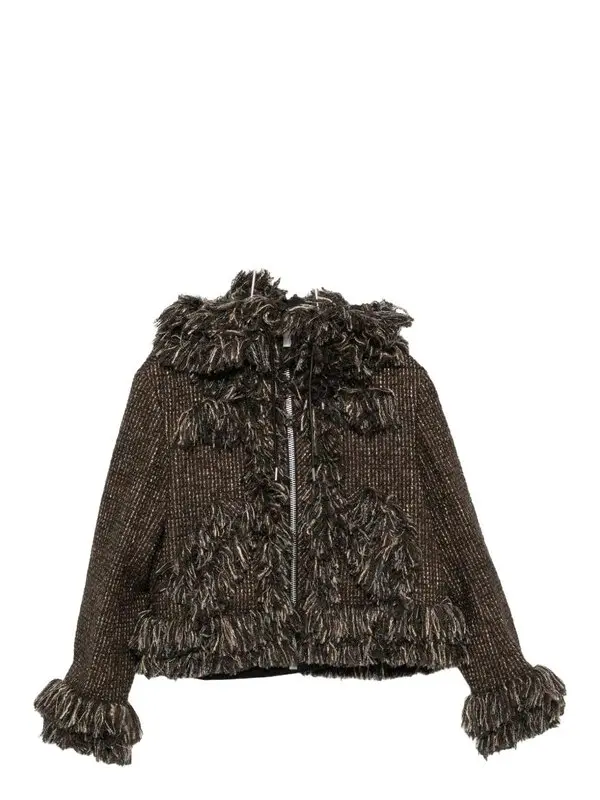 Sacai Wool Blouson Jacket - Brown