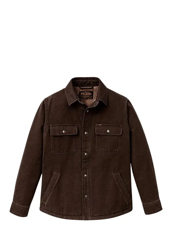Filson Fleece-lined Canvas Jac-shirt - Brown