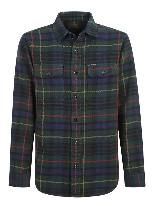 Filson Vintage Flannel Work Shirt - Green