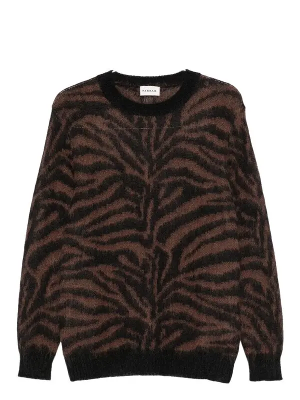 PAROSH Wool Blend Sweater - Black