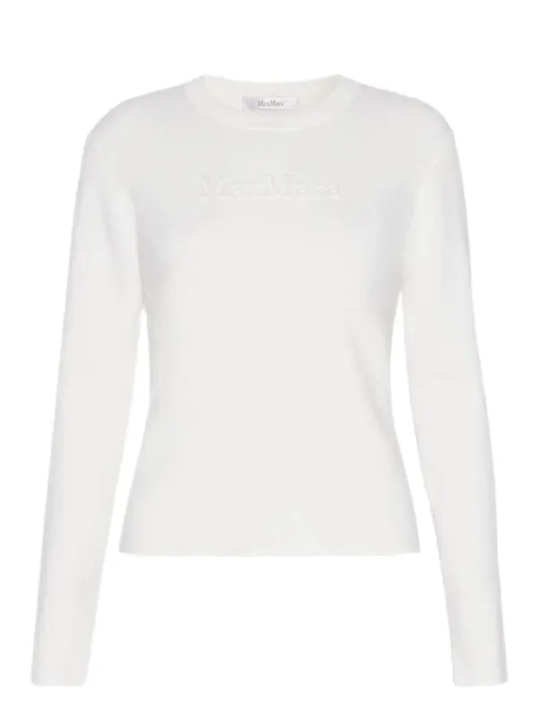 Max Mara Wool Crewneck Sweater - White
