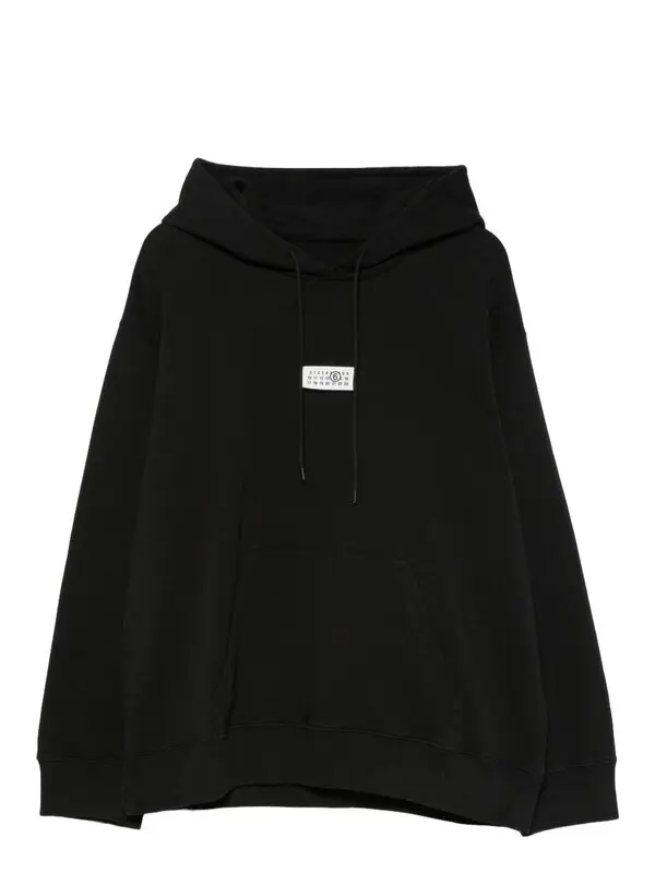 MAISON MARGIELA Logo Cotton Hoodie - Black