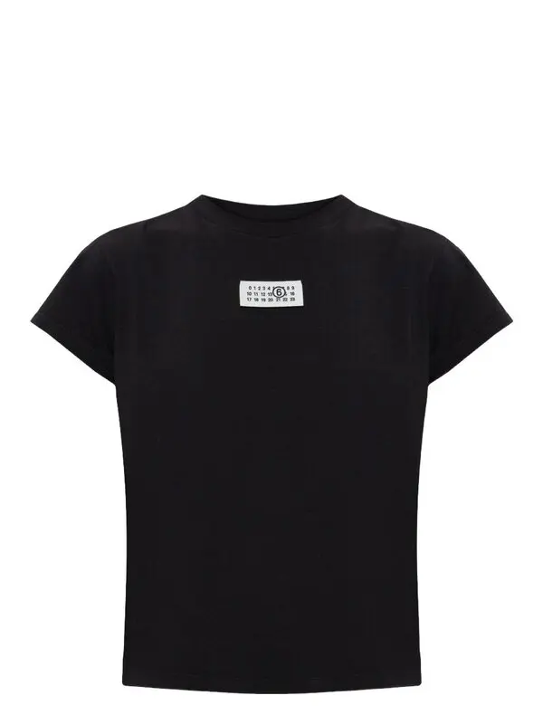 MAISON MARGIELA Logo Cotton T-shirt - Black