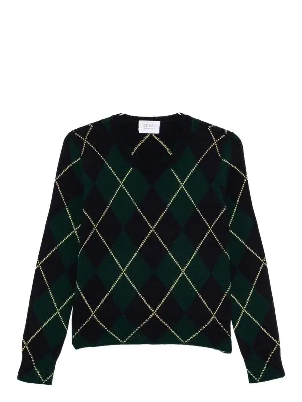 BEYOU Cashmere Crewneck Sweater - Blue