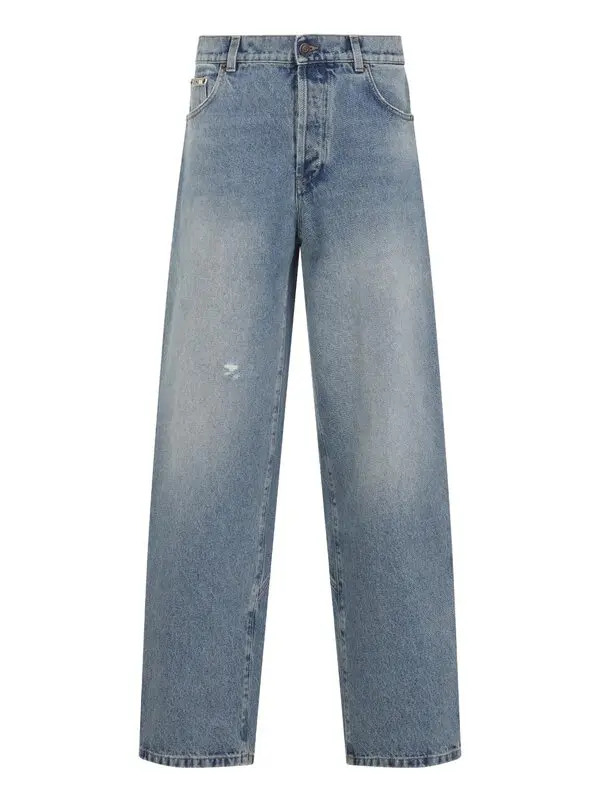 Moschino Cotton Straight Jeans - Blue