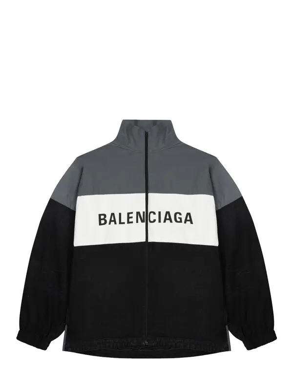 Balenciaga Jacket With Logo - Blue