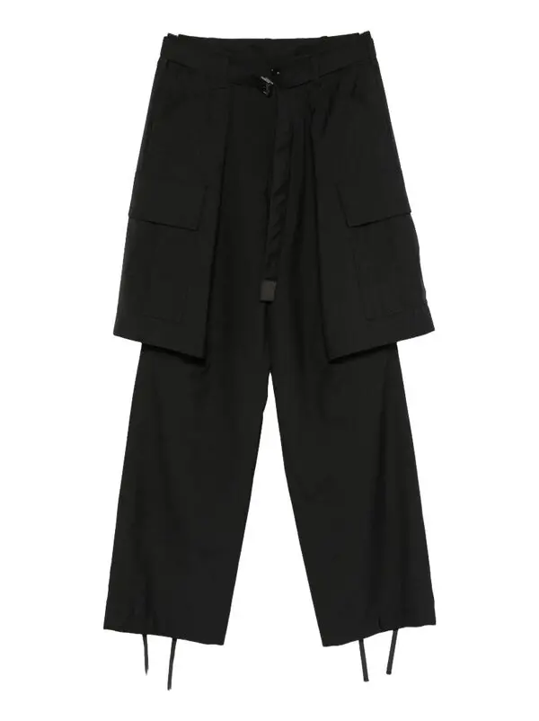 Sacai Wool Blend Trousers - Black