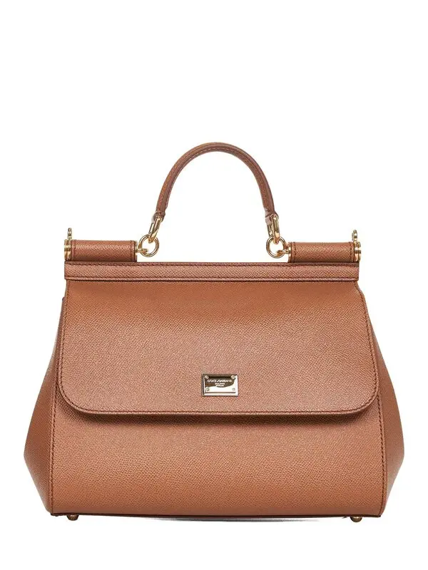 Dolce & Gabbana Large Sicily Handbag In Dauphine Leather - Multicolor