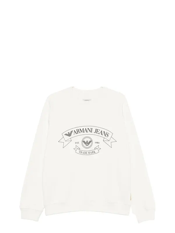 Emporio Armani Logo Cotton Sweatshirt - White