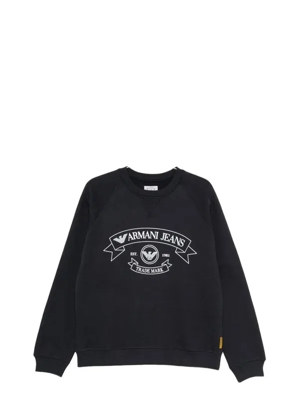 Emporio Armani Logo Cotton Sweatshirt - Blue