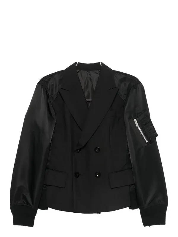 Sacai Wool Blend Jacket - Black