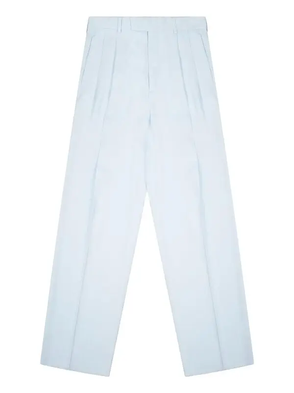 Bottega Veneta Silk Blend Tailored Pants - Blue
