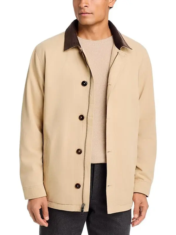 Peter Millar Chatham Cotton & Cashmere Button Jacket - Sand