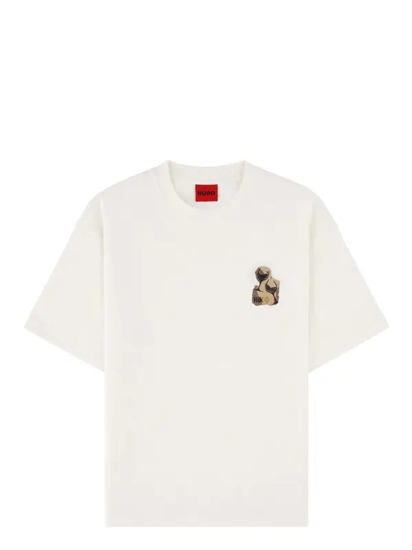 Hugo T-shirt Con Stampa - Ivory