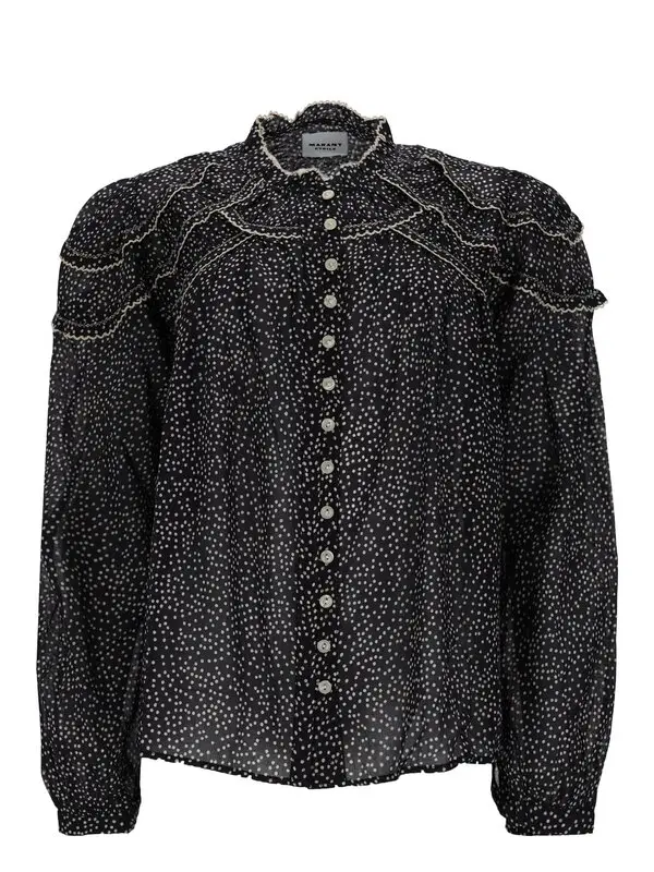 MARANT ETOILE Christa Cotton Voile Shirt - Black