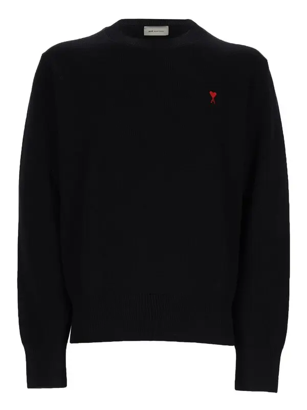 AMI Paris Logo Pullover - Black