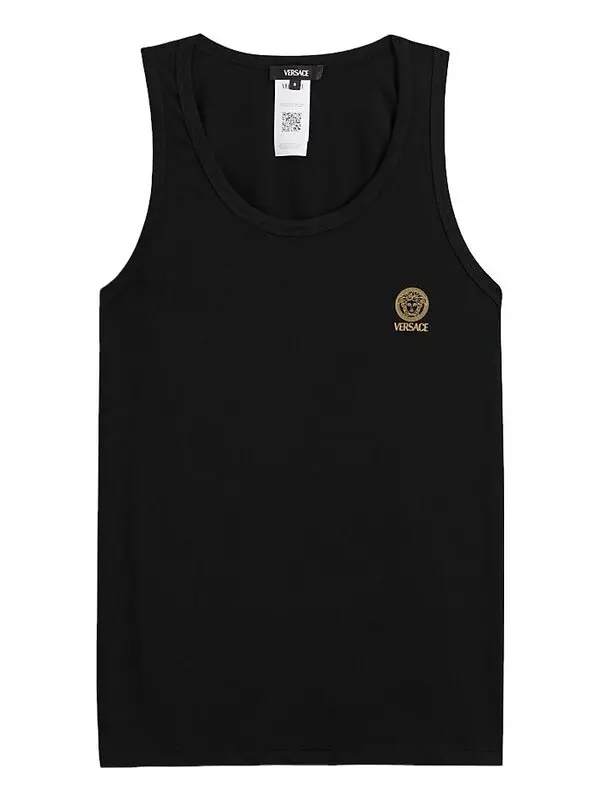 Versace Logo Undershirt Tank - Black