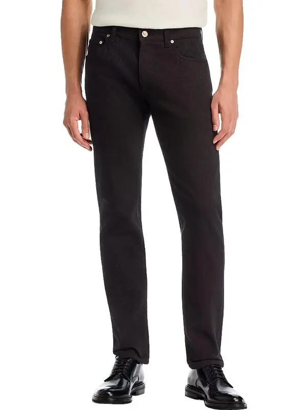 Etro Paisley Jacquard Cotton Blend Jeans - Black