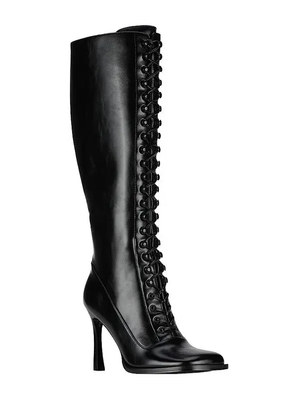 Jeffrey Campbell Leather Knee High Boots - Black