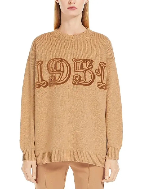 Max Mara Fido Wool & Cashmere Crewneck Sweater - Powder