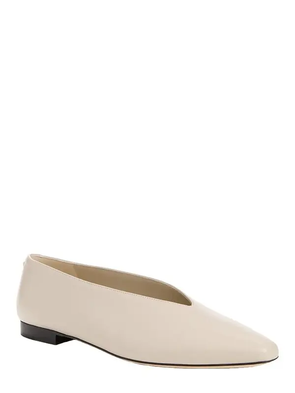 JIMMY CHOO Margot Leather Flats - Bone