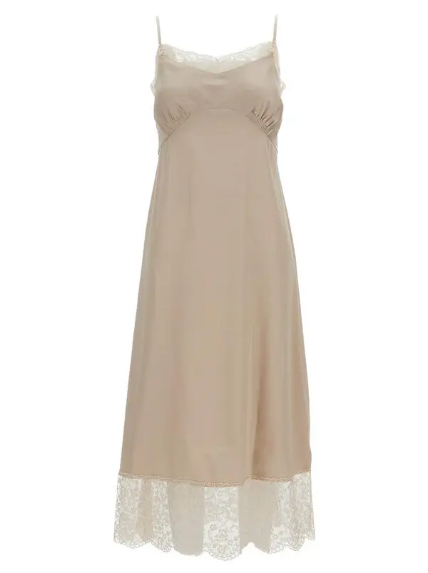 Simone Rocha Lace Trim Slip Dress - Multicolor