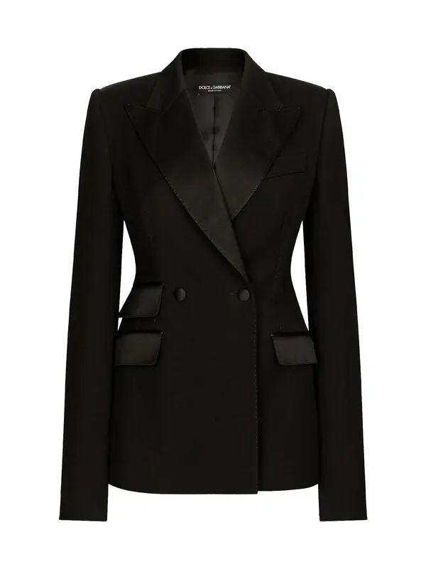 Dolce & Gabbana Tuxedo Virgin Wool And Silk Blazer - Multicolor