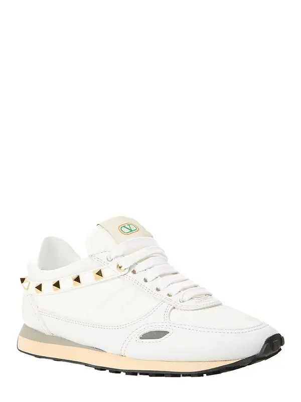 Valentino Garavani Stud Up Embellished Sneakers - White