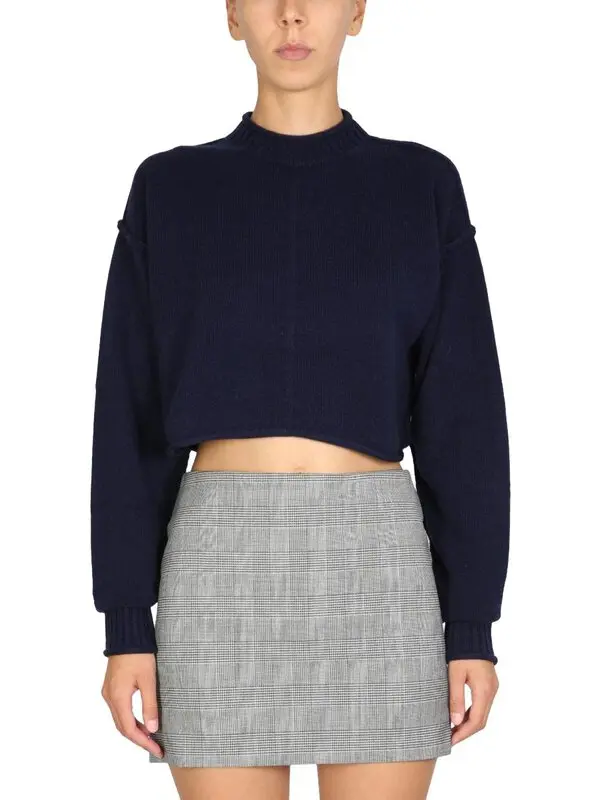 Max Mara Wool And Cashmere Crew Neck Sweater - Blue