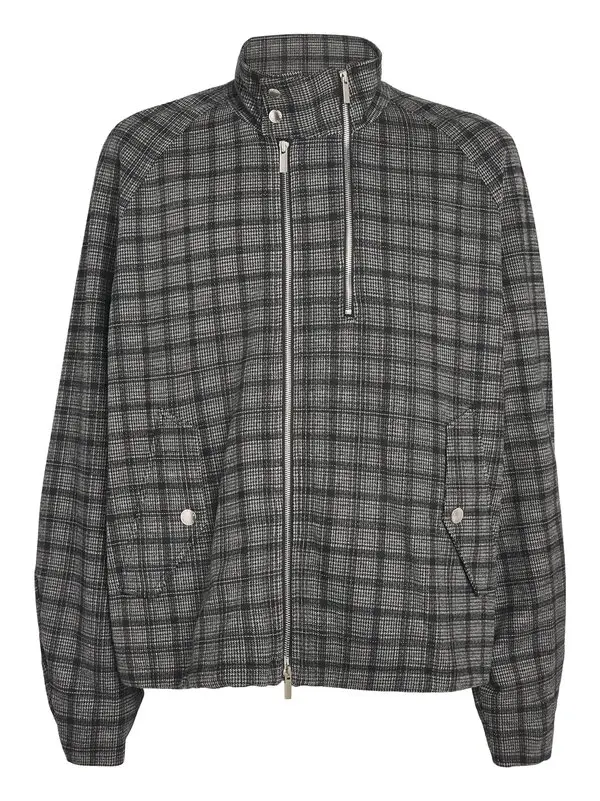 SYSTEM Check Bomber Jacket - Grey