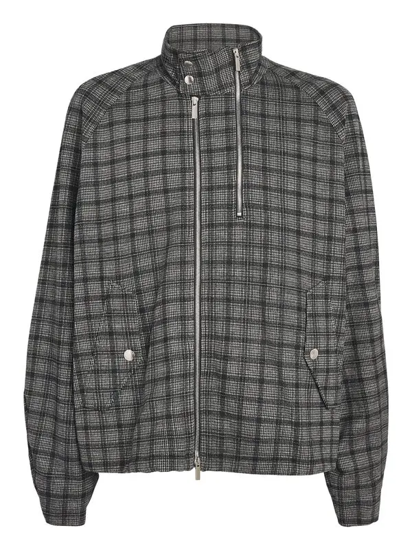SYSTEM Check Bomber Jacket - Grey