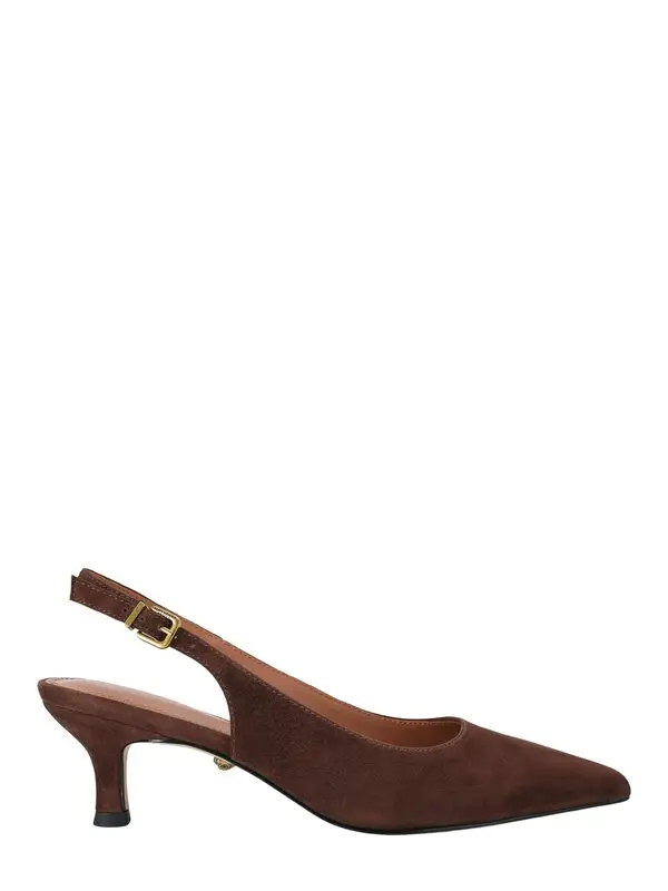 Kurt Geiger Suede Stepney Slingback Pumps - Brown
