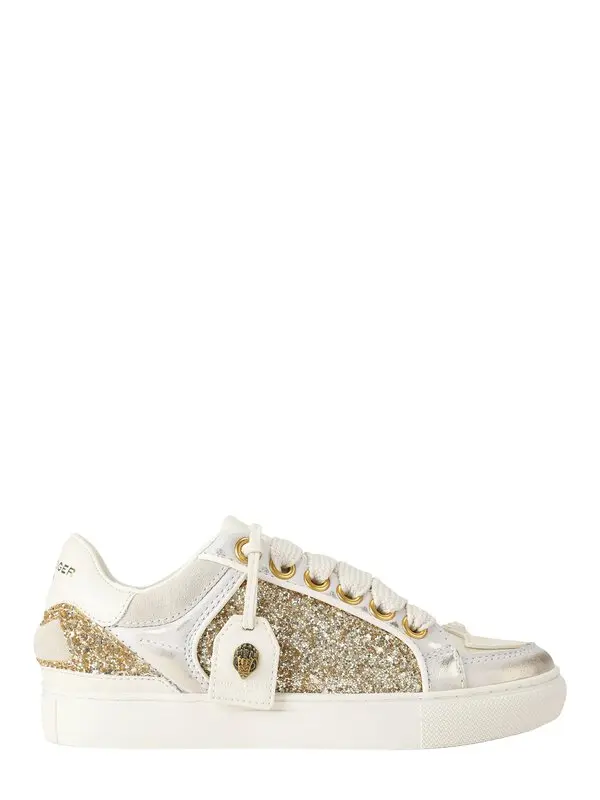 Kurt Geiger Glitter Southbank Tag Sneakers - Gold