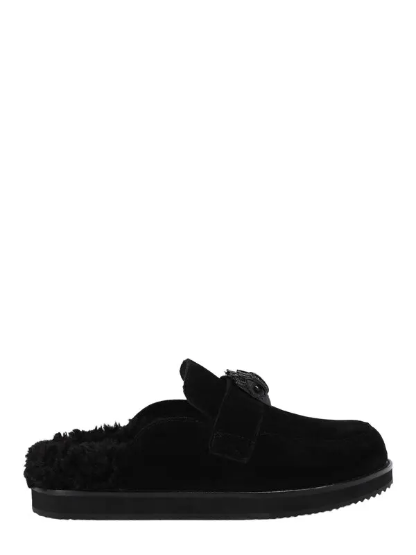 Kurt Geiger Suede Eagle Clog Mules - Black