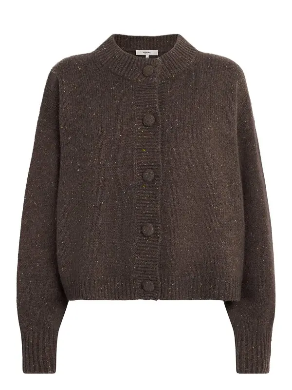 FRAME The Cashmere Fleck Cardigan - Brown