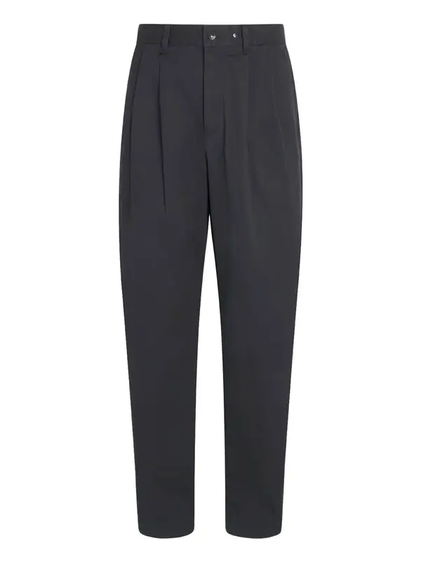 Rag & Bone Cotton Pleated Baggy Chinos - Black