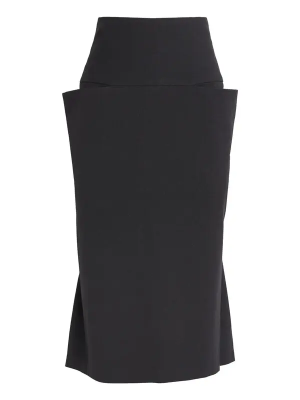 Source Unknown Faux-layer Paloma Midi Skirt - Black