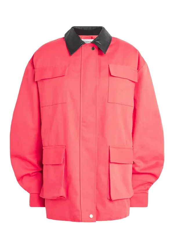 Source Unknown Fleece-lined Baia Barn Jacket - Red