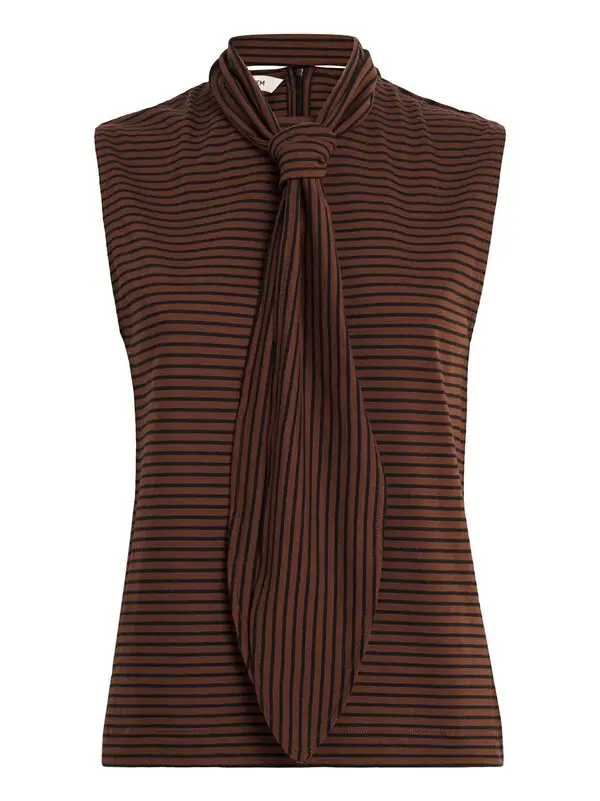 ME+EM Organic Cotton Tie T-shirt - Brown