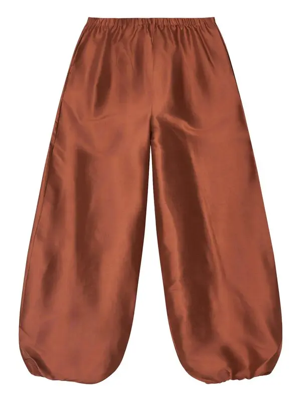 BY MALENE BIRGER Lumas Silk Trousers - Brick