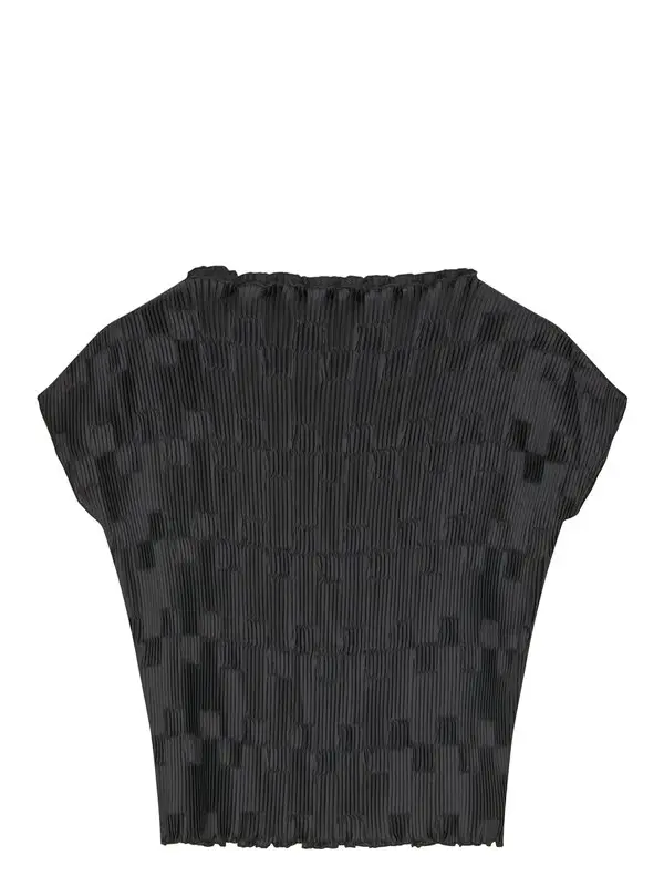 BY MALENE BIRGER Lianna Pleated Satin Top - Black