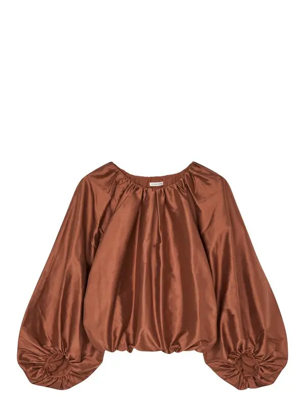 BY MALENE BIRGER Semara Silk Blouse - Brick