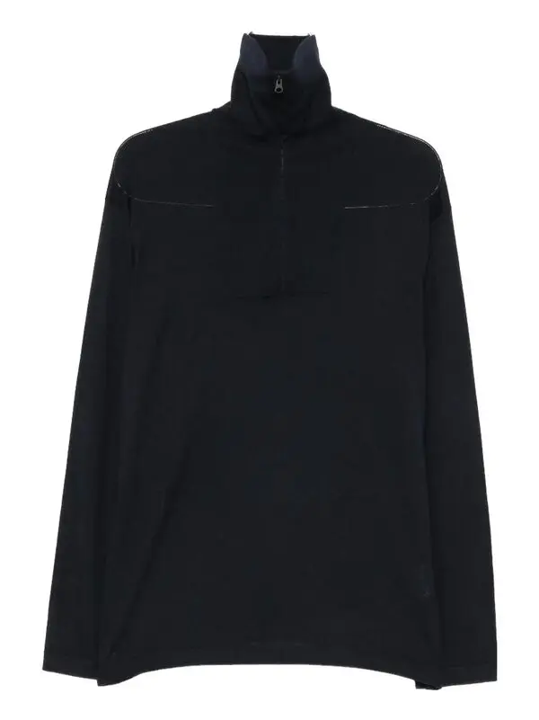 LISA YANG Cashmere Rollneck Ribbed Knit Sweater - Blu
