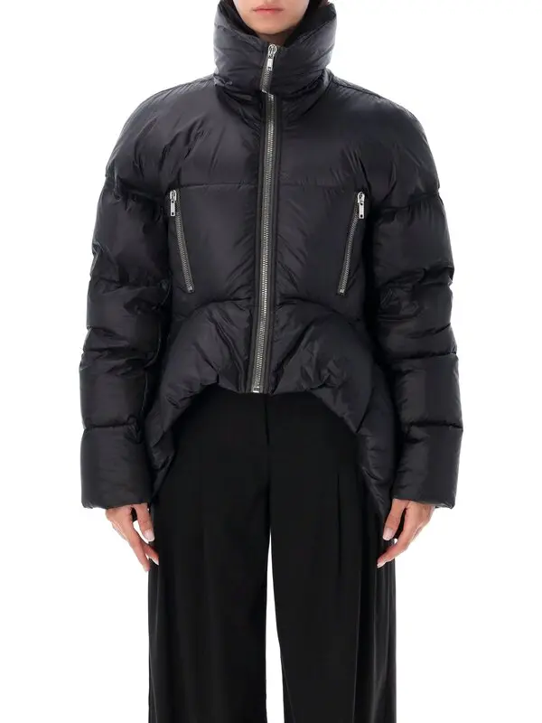Rick Owens High-neck Down Jacket - Nero