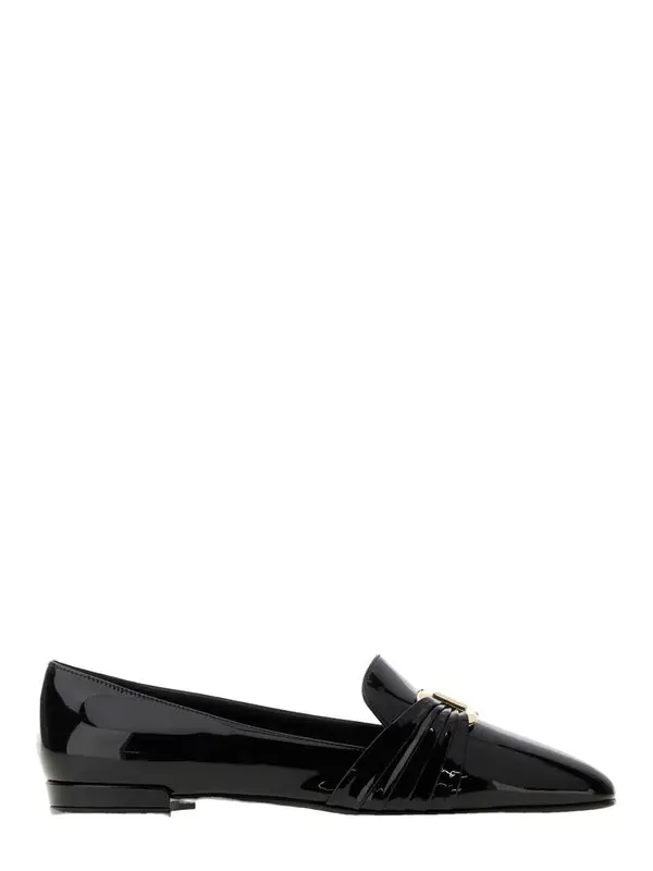FERRAGAMO Lumie Leather Loafers - Black