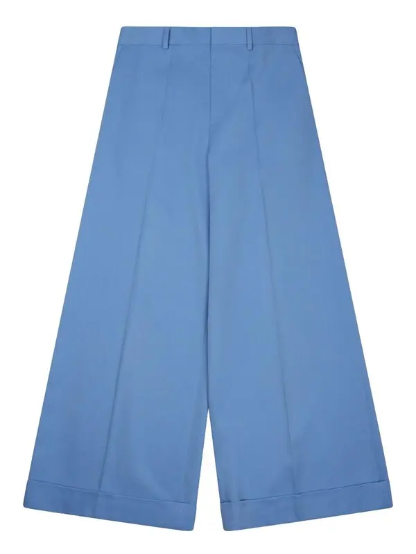Celine Dock Medium-waist Wide-leg Pants - Azure
