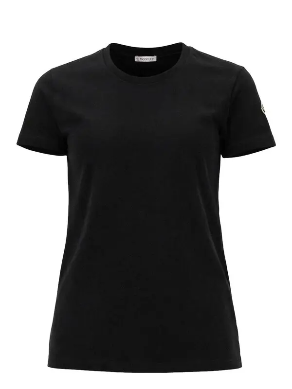 Moncler Cotton Logo T-shirt - Black
